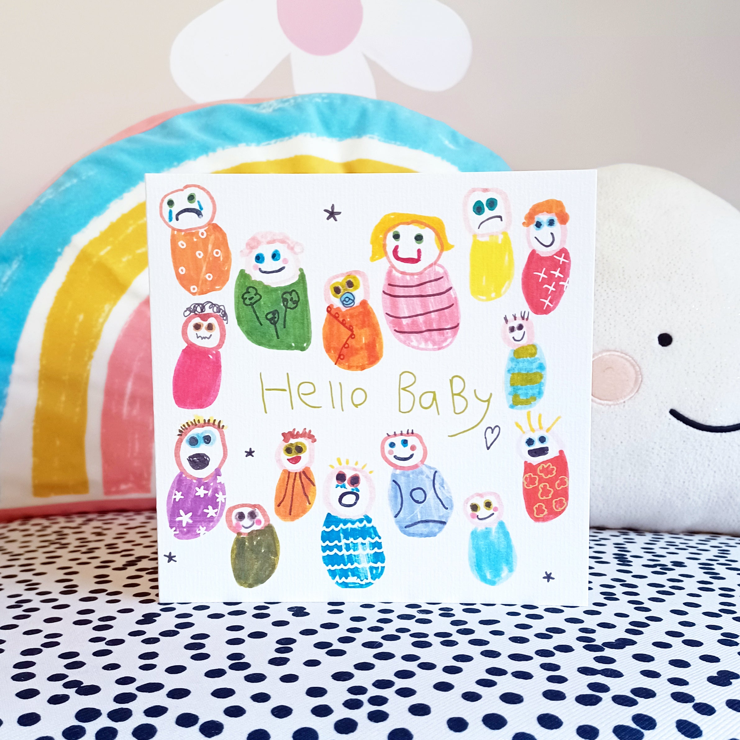 Hello Baby, New baby, Welcome to the World Card – Laura Jean Paper Party